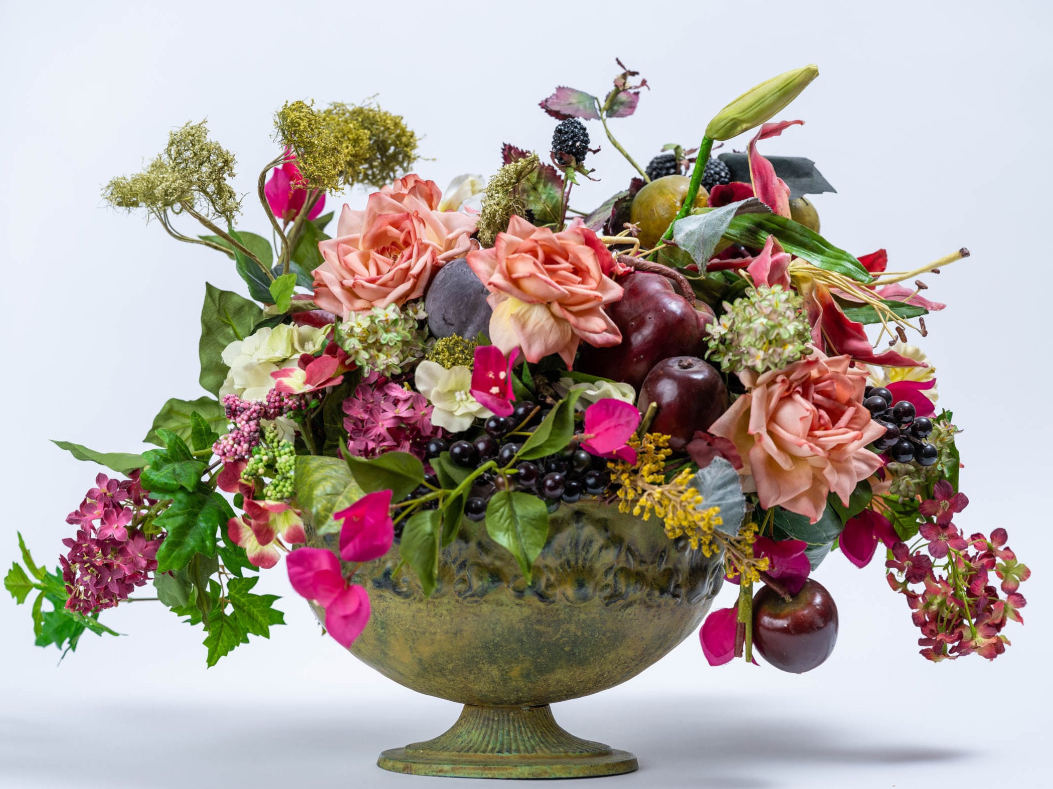 Silk Rose Flower Arrangement - Etsy