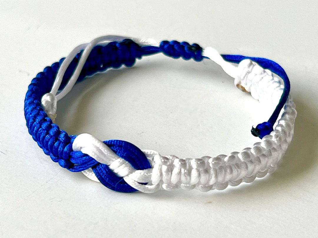 Israel Solidarity Bracelet, Israel Flag Colors, Thin Cord Bracelet With ...