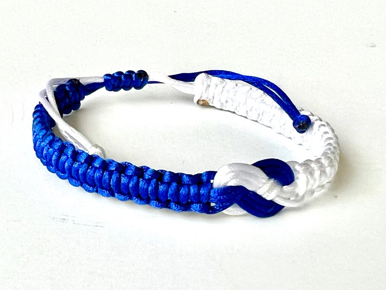 Israel Solidarity Bracelet, Israel Flag Colors, Thin Cord Bracelet With ...