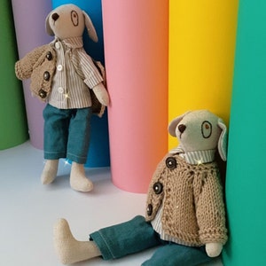 Montessori Waldorf Inspired Plush Boy Doll, Stuffed Animal Dog ...