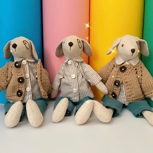 Montessori Waldorf Inspired Plush Boy Doll, Stuffed Animal Dog ...