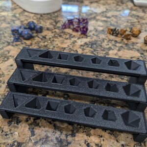 3-tier Black Dice Display Stand: RPG Dice Holder - Etsy