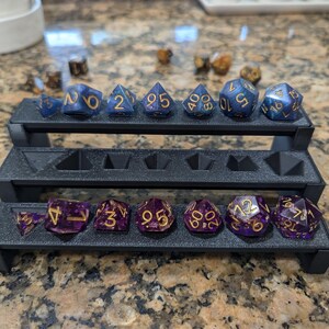 3-tier Black Dice Display Stand: RPG Dice Holder - Etsy