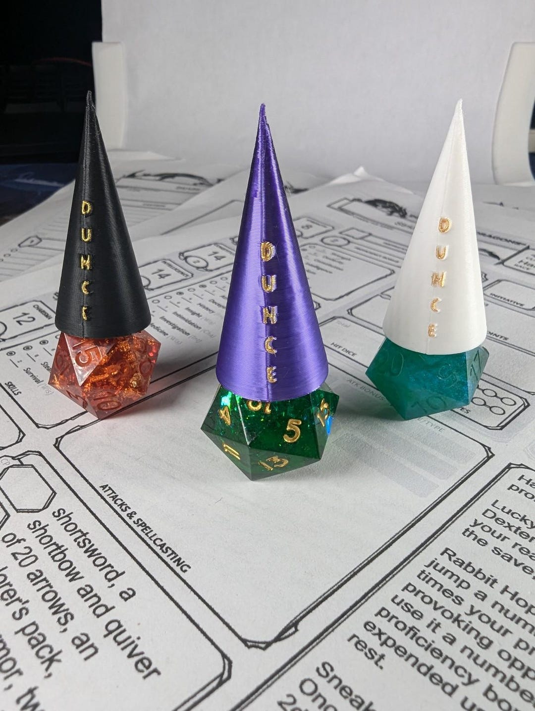 Purple Dice Dunce Cap – Critical Fail Marker for Tabletop Rpgs - Etsy