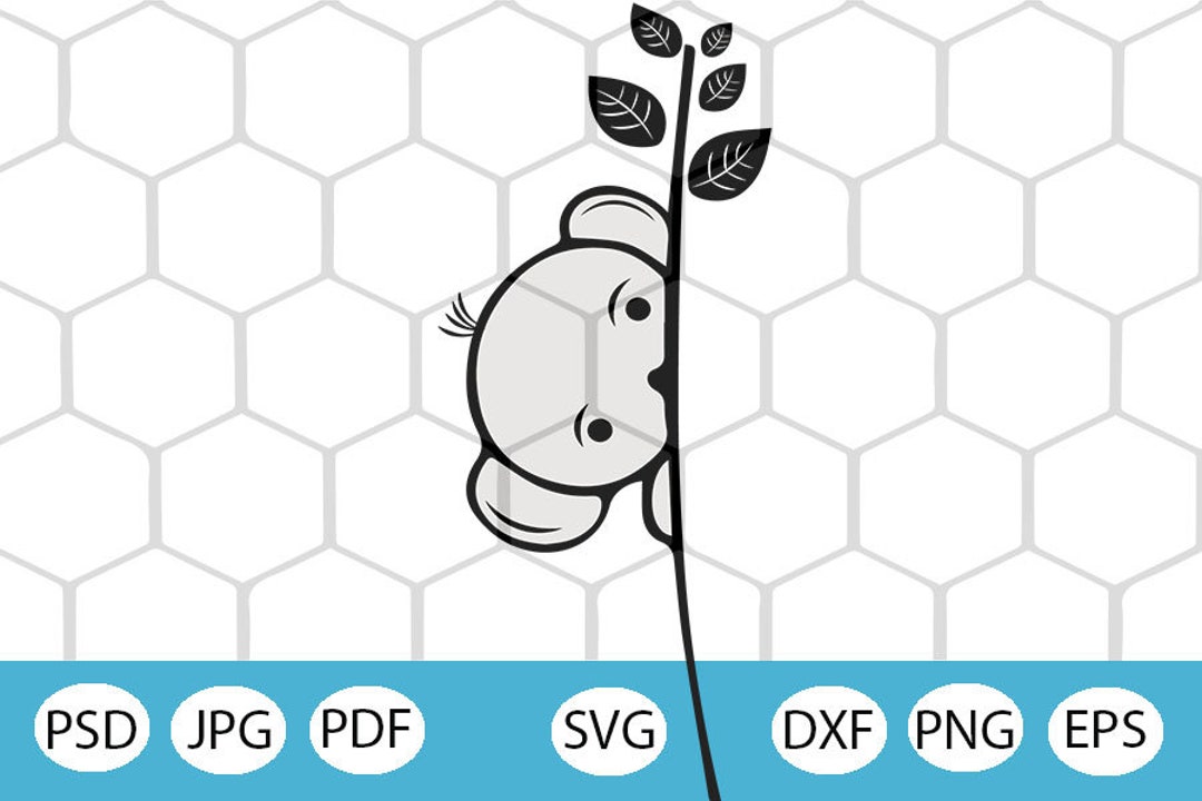 Koala SVG Koala Clipart Silhouette Svg Love Koala koala - Etsy