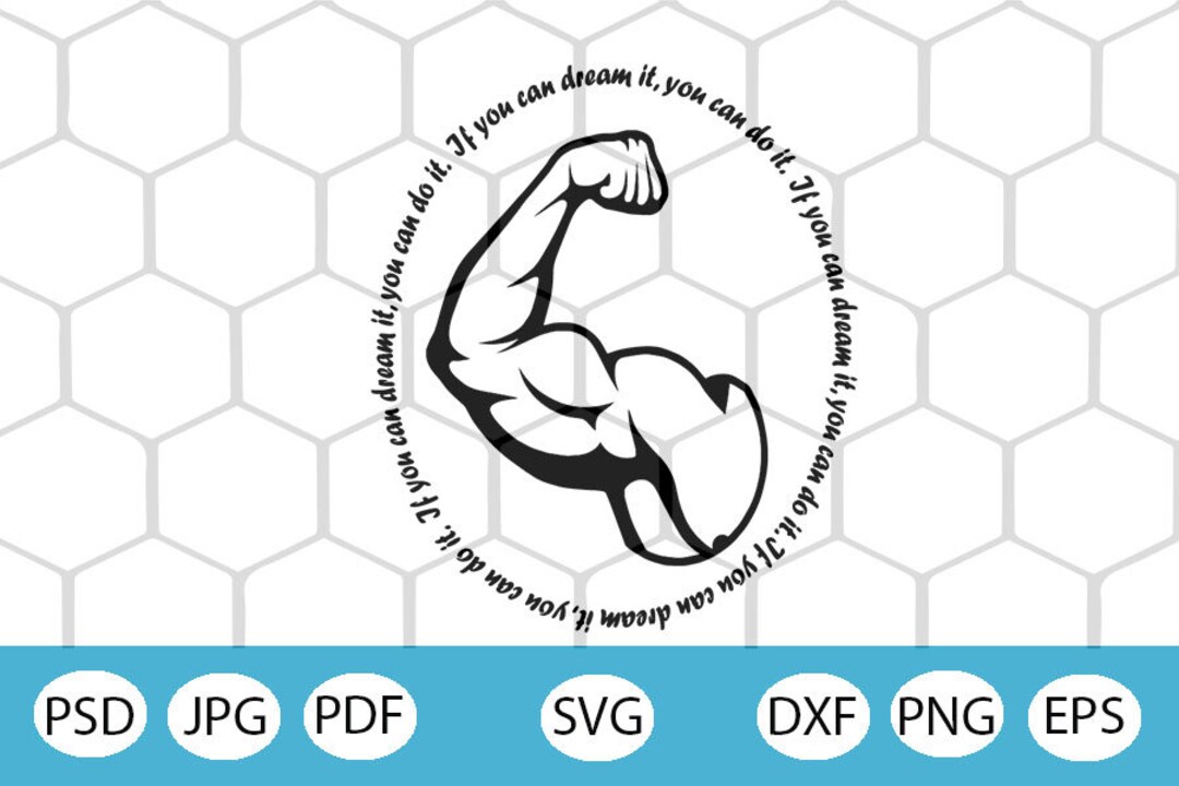 Strong Man SVG muscle Man Svg Bodybuilder Clipart Gym Wall - Etsy