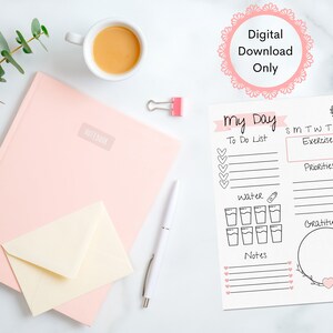 My Day Daily Planning Printable, Daily Task Sheet, Daily Organizing ...
