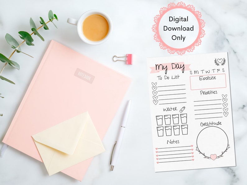 My Day Daily Planning Printable, Daily Task Sheet, Daily Organizing ...