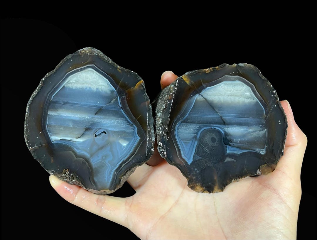 Waterline Agate Core: Rare Banded Geode Slice From Turkey - Etsy