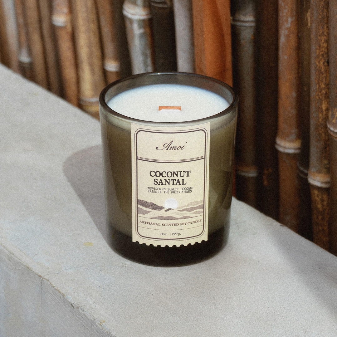 Coconut Santal Soy Candle – Filipino-inspired | Woody, Tropical ...