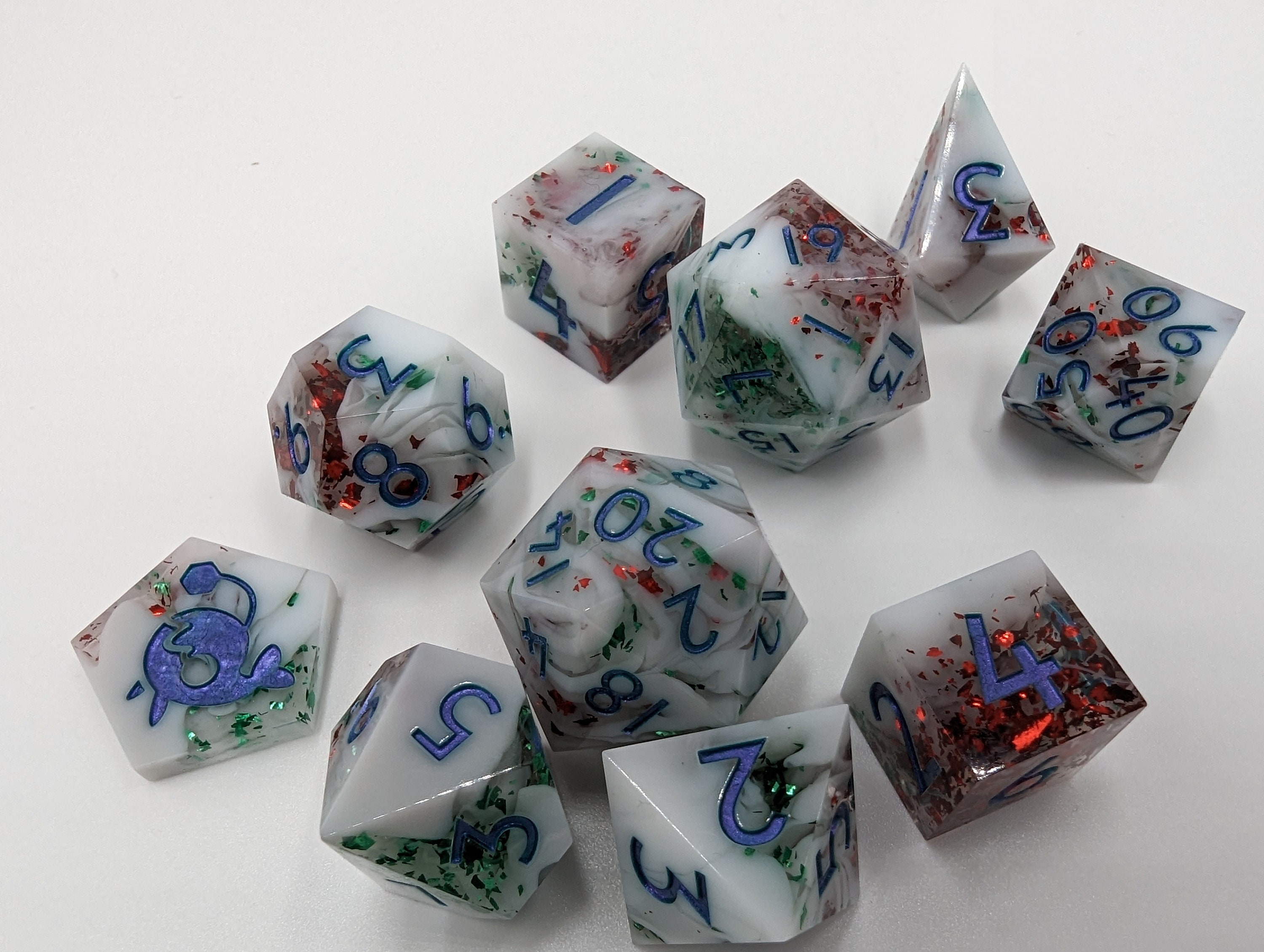 Chromatic Smoke Dice Set Resin Handmade - Etsy