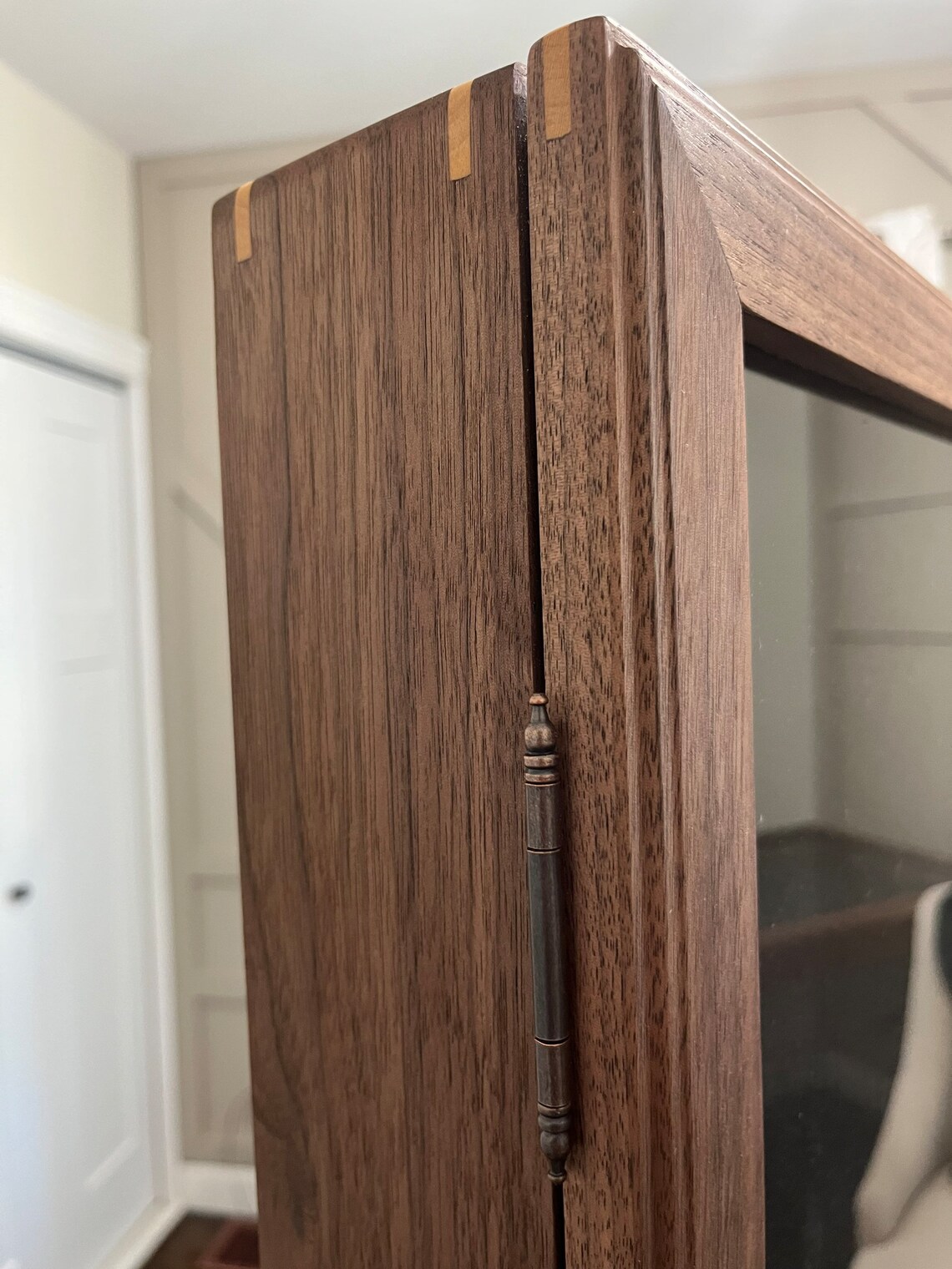 Black Walnut Shadow Box With Maple Accents / Display Case - Etsy