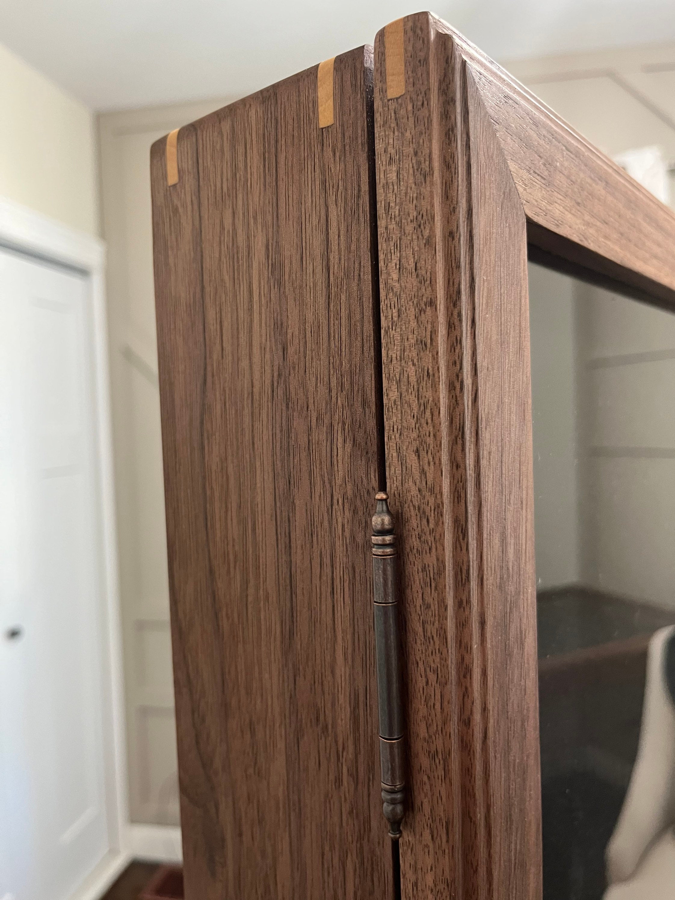 Black Walnut Shadow Box With Maple Accents / Display Case - Etsy