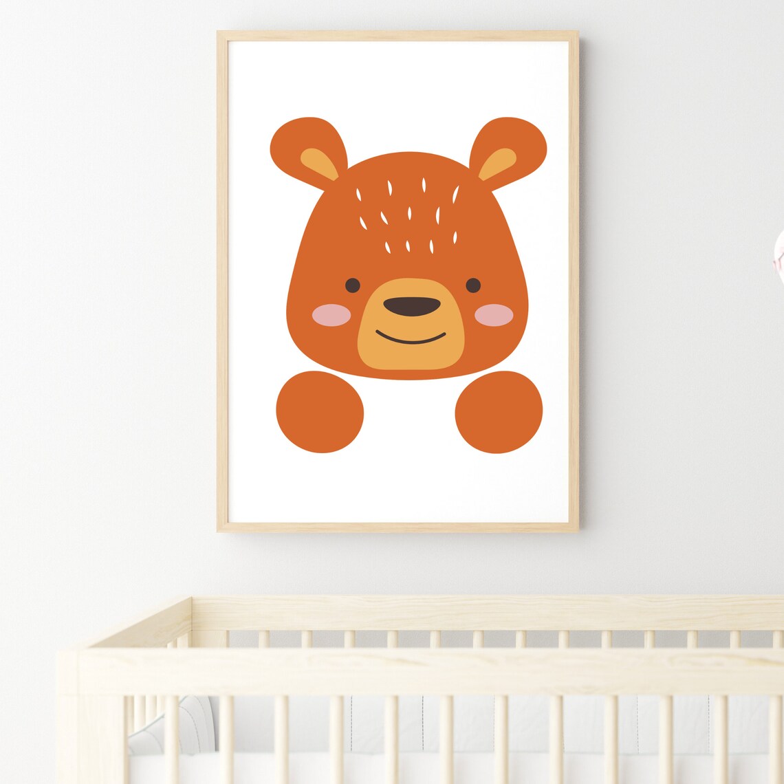 Bear Portrait Wall Art Nursery Print Animal Printable PDF Instant ...