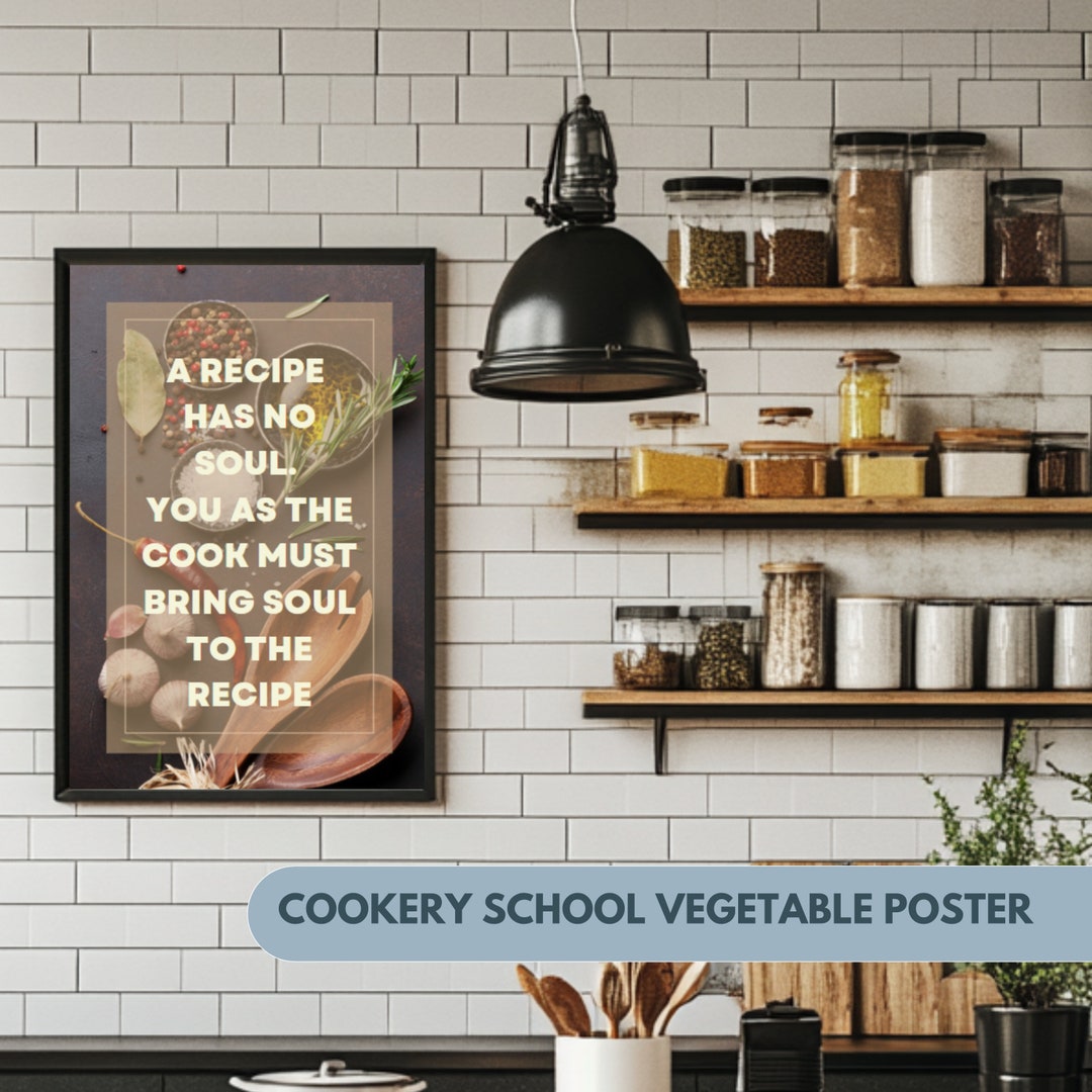 Culinary Classroom Wall Decor: Inspiring Art for Cooking School Cooking ...