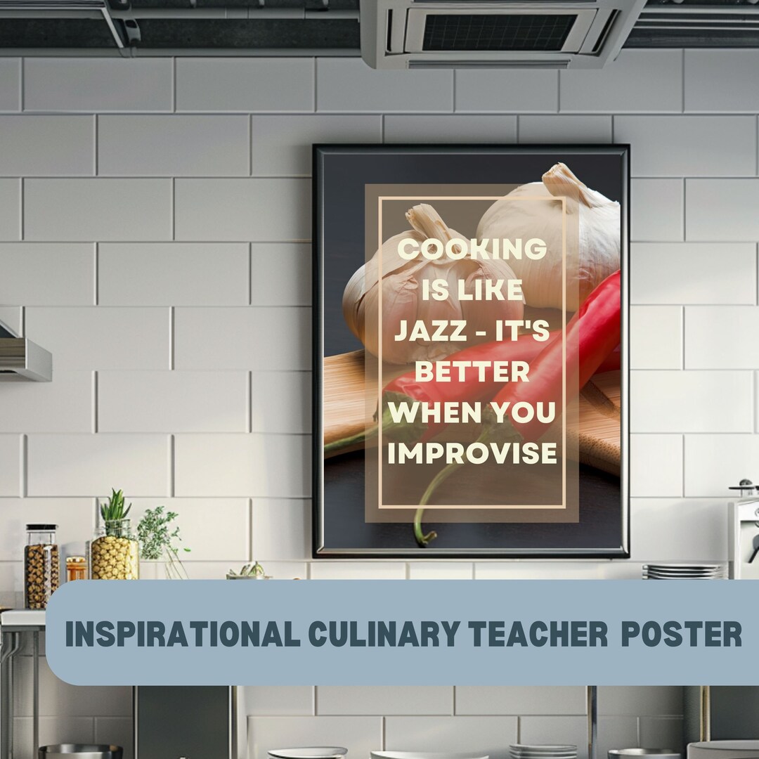 Culinary School Decor: Beautiful Artwork for Your Classroom or Kitchen ...