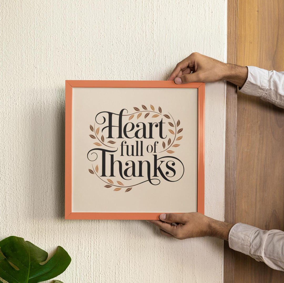 Appreciation Wall Art, Grateful Wall Art, Blessed Wall Art, Heart Full ...