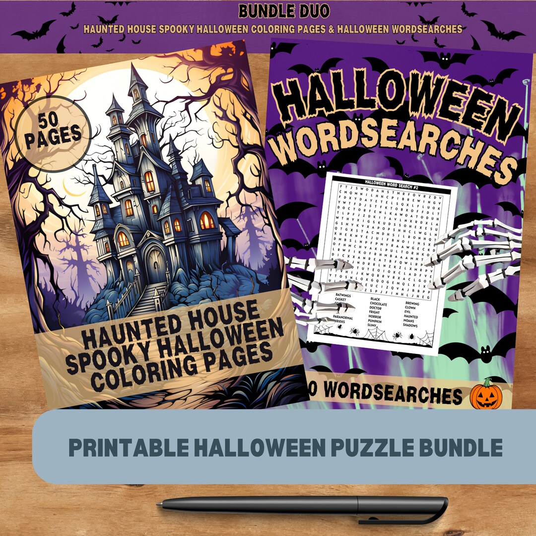 Halloween Printable Puzzle Coloring Pages, Halloween Activities ...