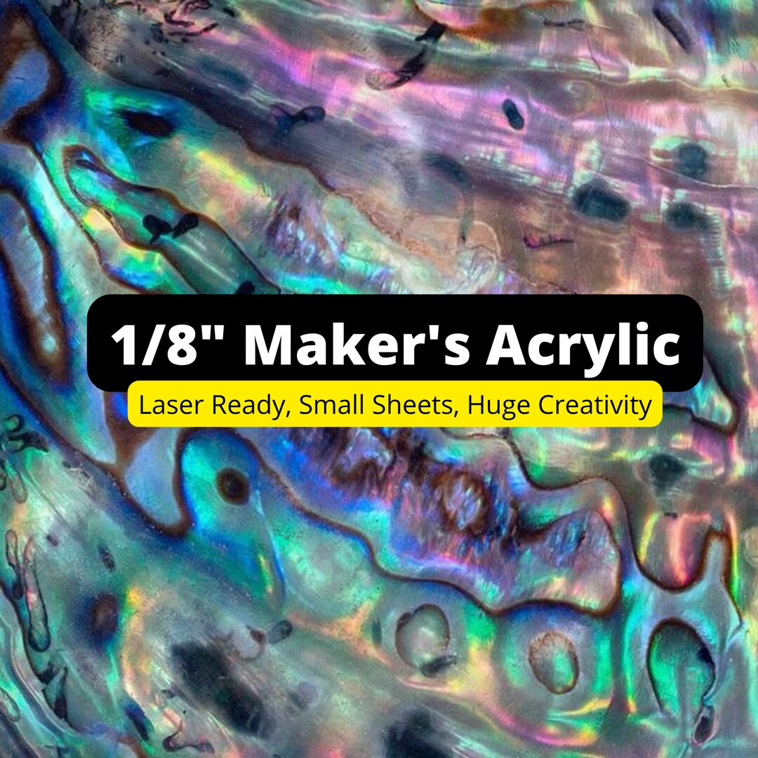 1/8" Pattern Print Maker's Acrylic Abalone Vibrant Colorful Small ...
