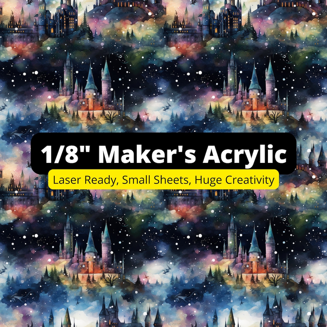 Seclusions Pattern Print Acrylic Sheets Fantasy Whimsical Magic Castle ...