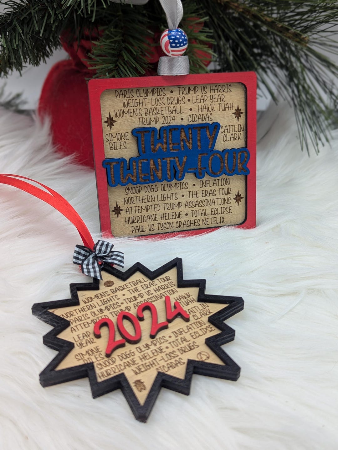 2024 Viral Events, 2024 Ornament, 2024 World Events, Secret Santa ...