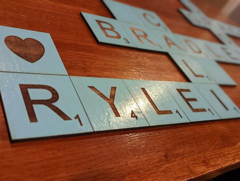 3x3 and 4x4 , Scrabble Letters, Scrabble Letter Wall Art, Wall Decor ...