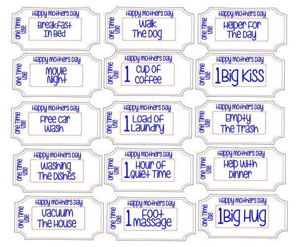 Mother's Day Tokens , Mom Tokens, Mom Needs Tokens, Mother's Day Gift ...