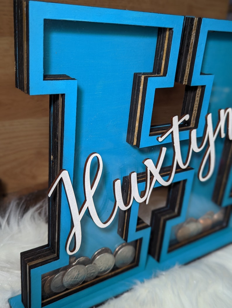 Personalized Coin Bank, Custom Bank, Monogram Bank, Bank, Bottle Cap ...