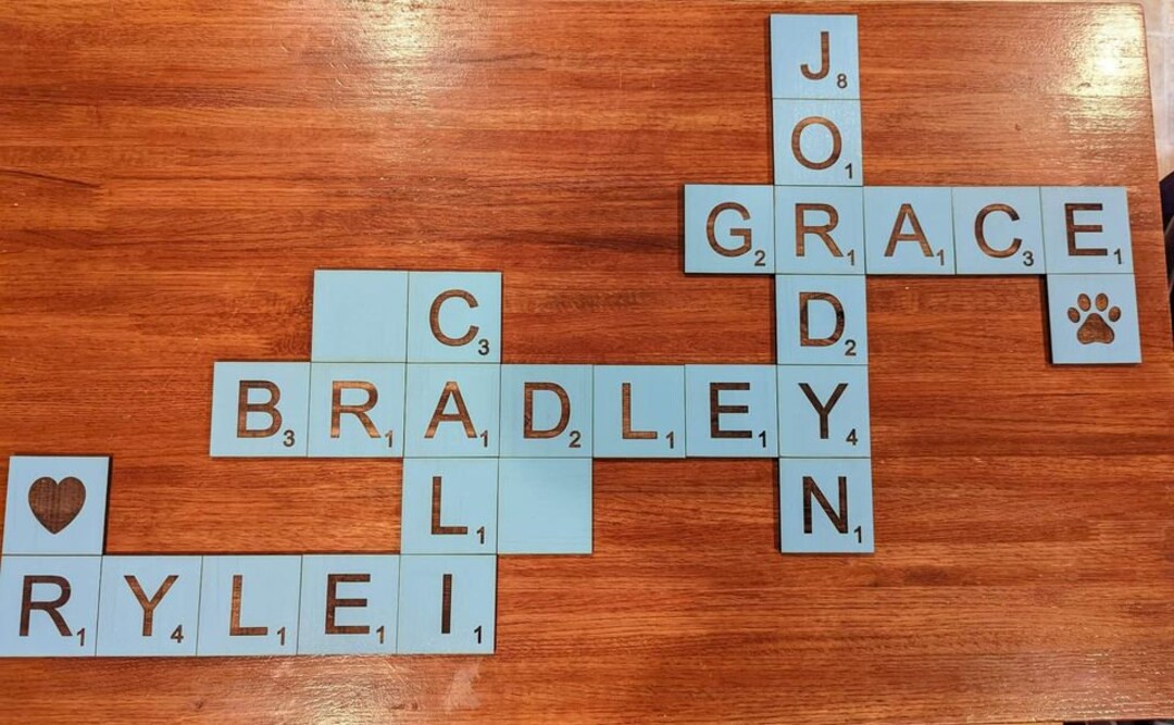 3x3 and 4x4 , Scrabble Letters, Scrabble Letter Wall Art, Wall Decor ...