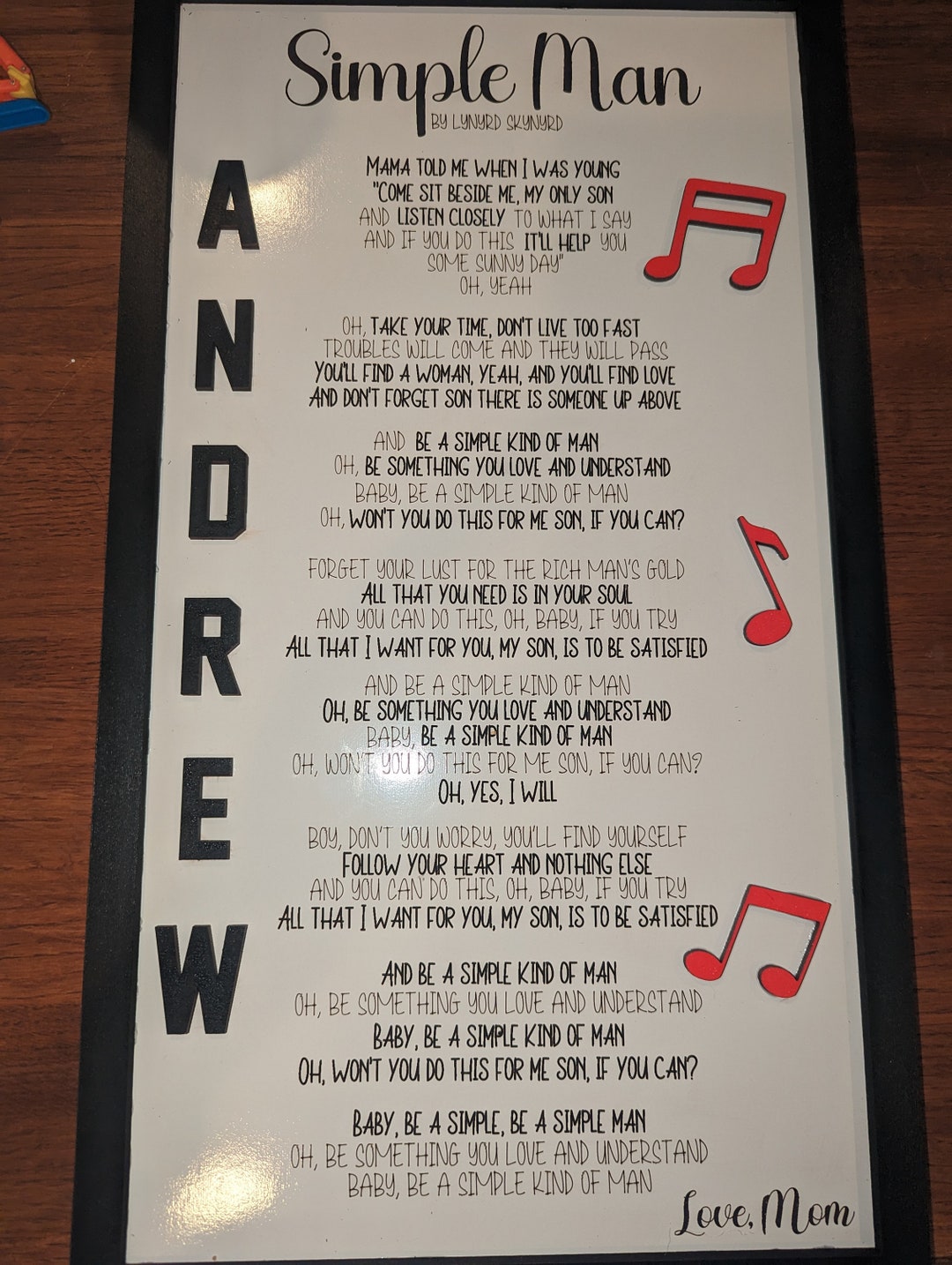 Song Lyric Sign, Quote Sign, Home Decor , Wedding Gift, Housewarming ...