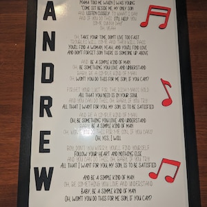 Song Lyric Sign, Quote Sign, Home Decor , Wedding Gift, Housewarming ...