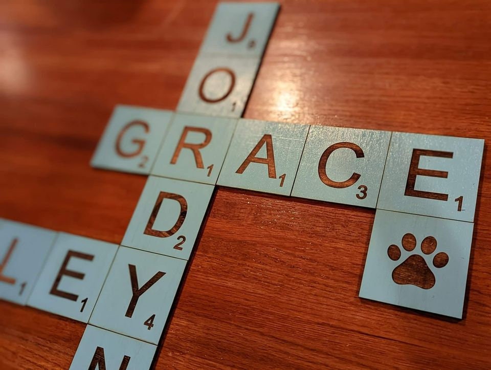 3x3 and 4x4 , Scrabble Letters, Scrabble Letter Wall Art, Wall Decor ...