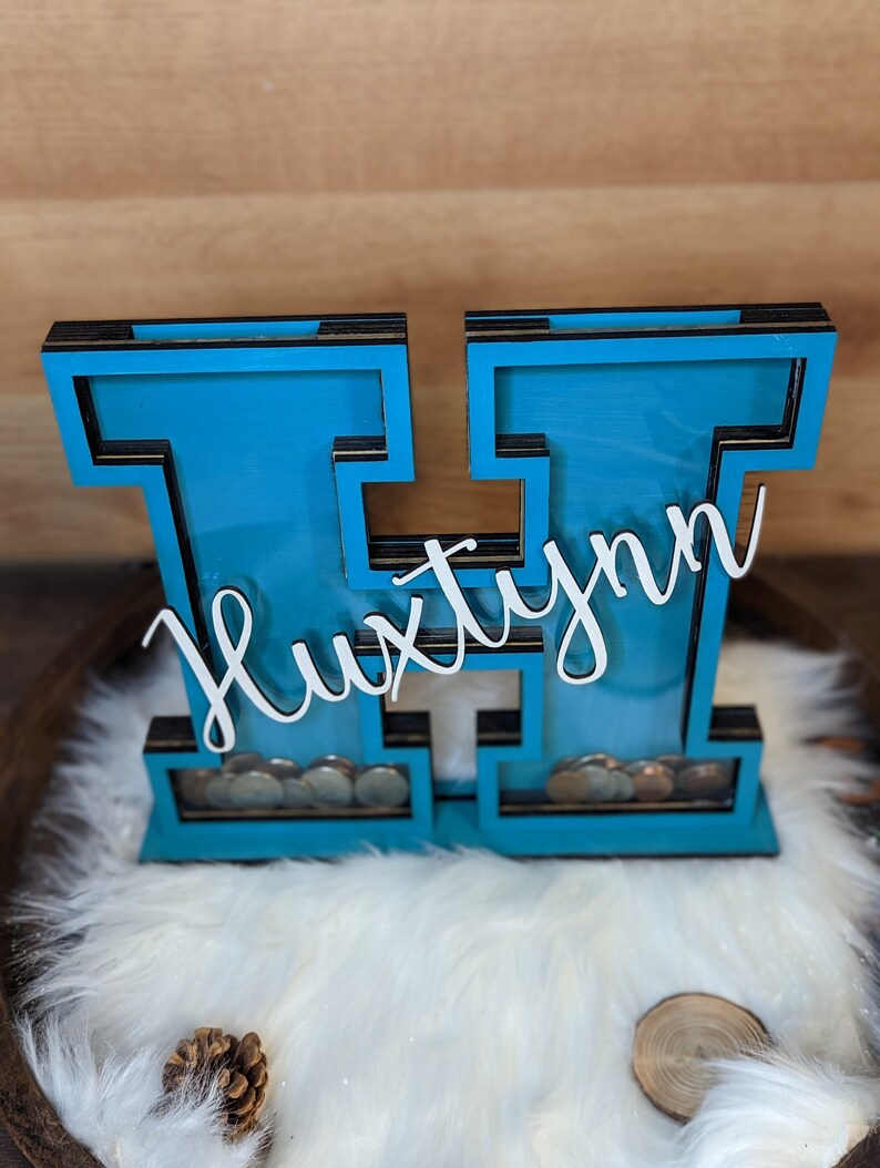 Personalized Coin Bank, Custom Bank, Monogram Bank, Bank, Bottle Cap ...