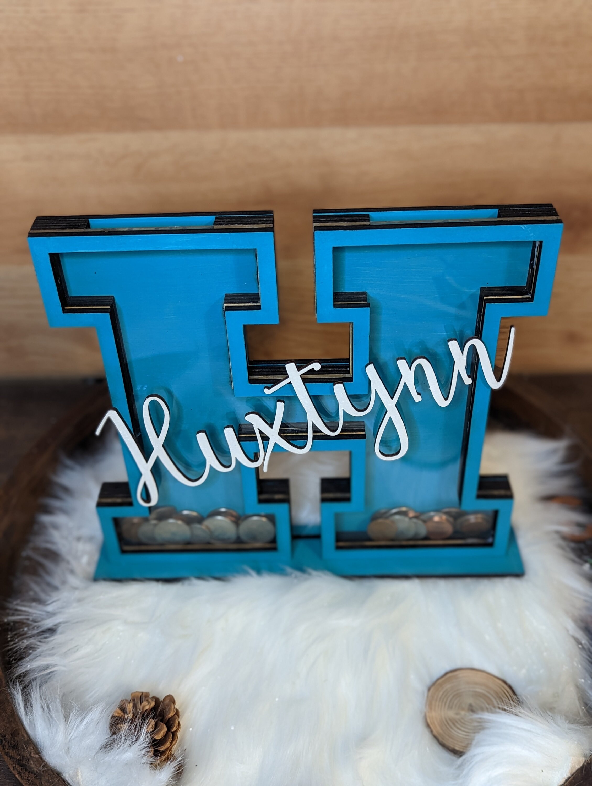 Personalized Coin Bank, Custom Bank, Monogram Bank, Bank, Bottle Cap ...
