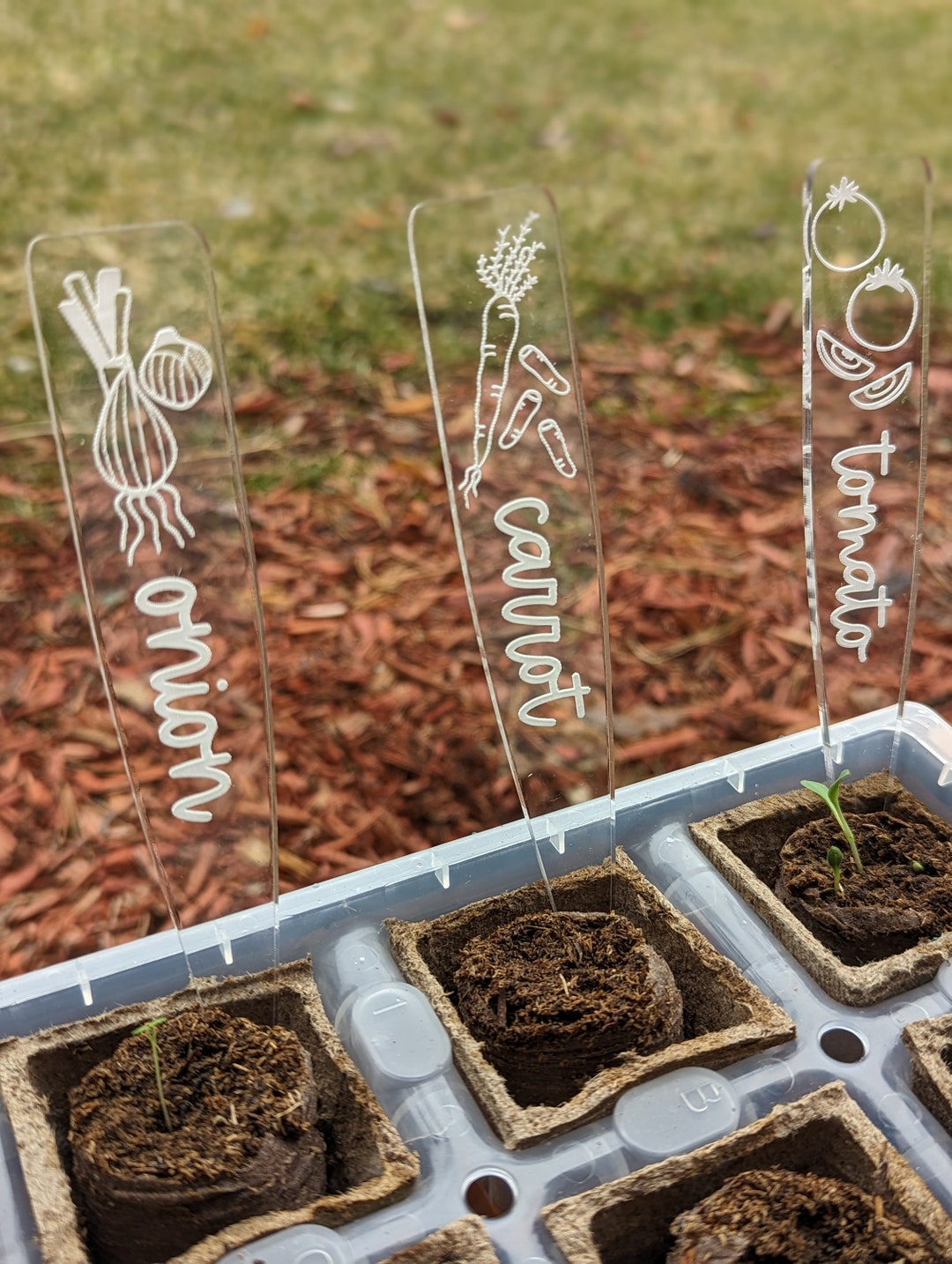 Garden Stakes, Plant Vegetable Herb Stakes, Indoor Outdoor Gardening ...