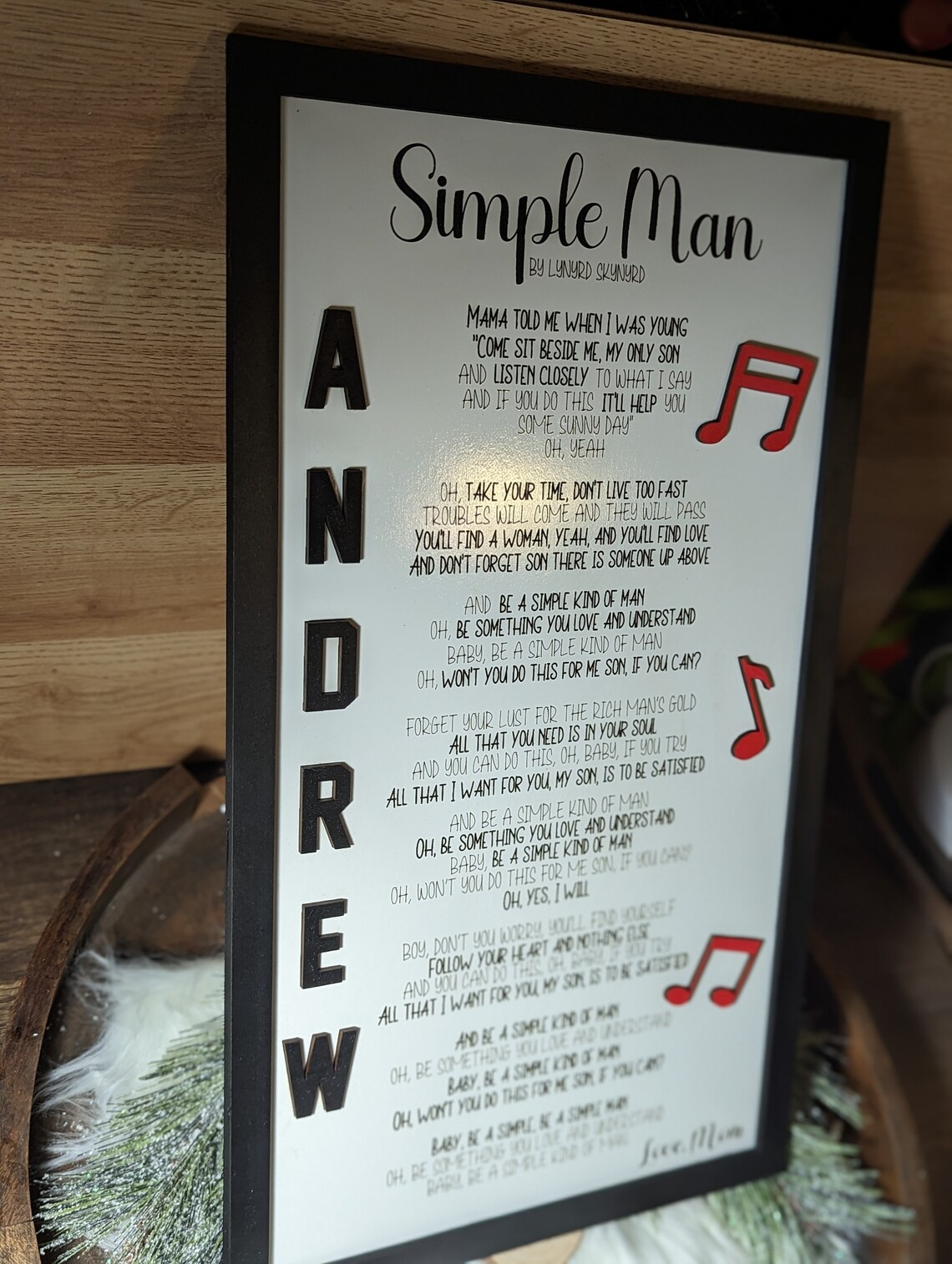 Song Lyric Sign, Quote Sign, Home Decor , Wedding Gift, Housewarming ...