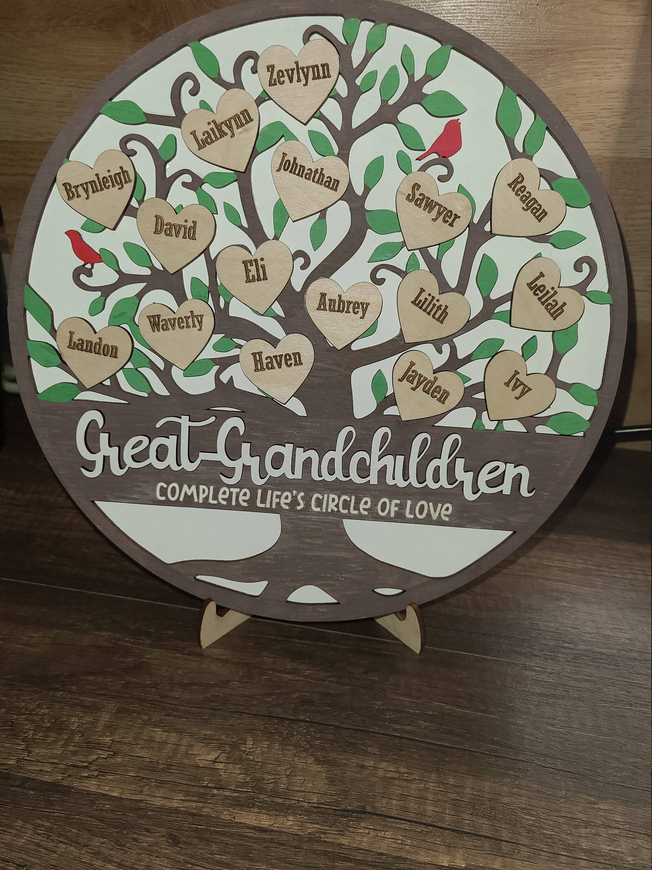 Customized Family Tree Plaque, Family, Grandparent, Grandchildren ...