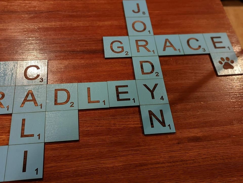 3x3 and 4x4 , Scrabble Letters, Scrabble Letter Wall Art, Wall Decor ...