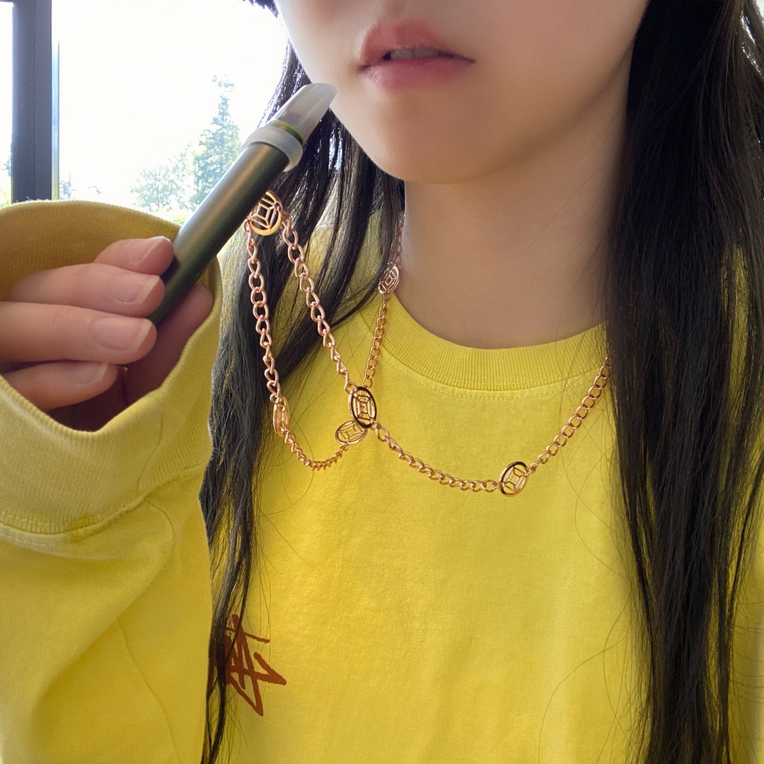 Rose Gold Anti Loss Vape Holder, Stainless Steel Vape Device Chain ...