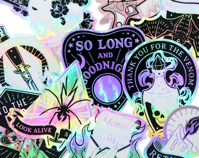 MCR Holographic Stickers - Etsy