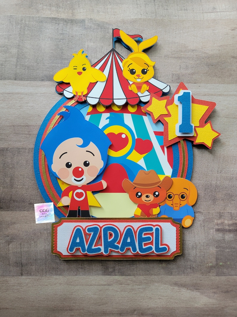 Plim Plim Cake Topper, Payasito Plim Plim, Circus Themed Cake Topper - Etsy