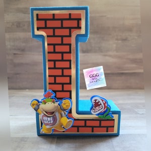 Super Mario 3d Letters, Mario Party Birthday Decoration - Etsy