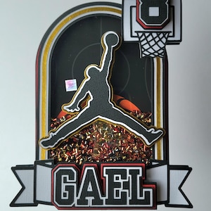 Basketball Themed Cake Topper, Jordan Cake Topper, Air Jordan Cake ...