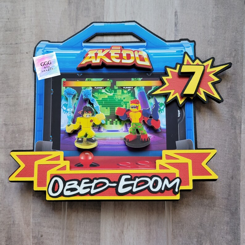 Akedo Ultimate Arcade Warriors Cake Topper With Option to Add - Etsy