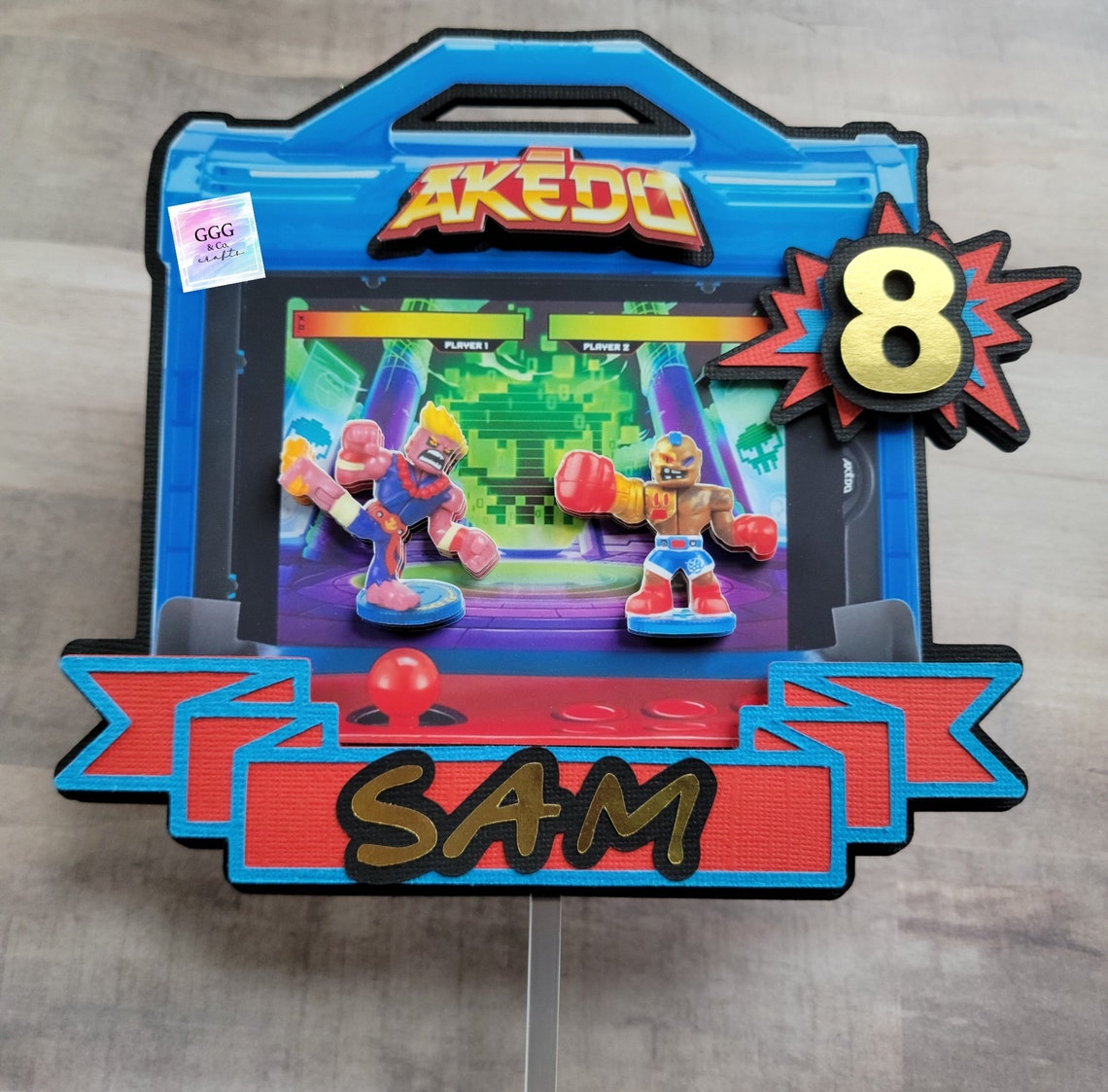 Akedo Ultimate Arcade Warriors Cake Topper With Option to Add Lights ...