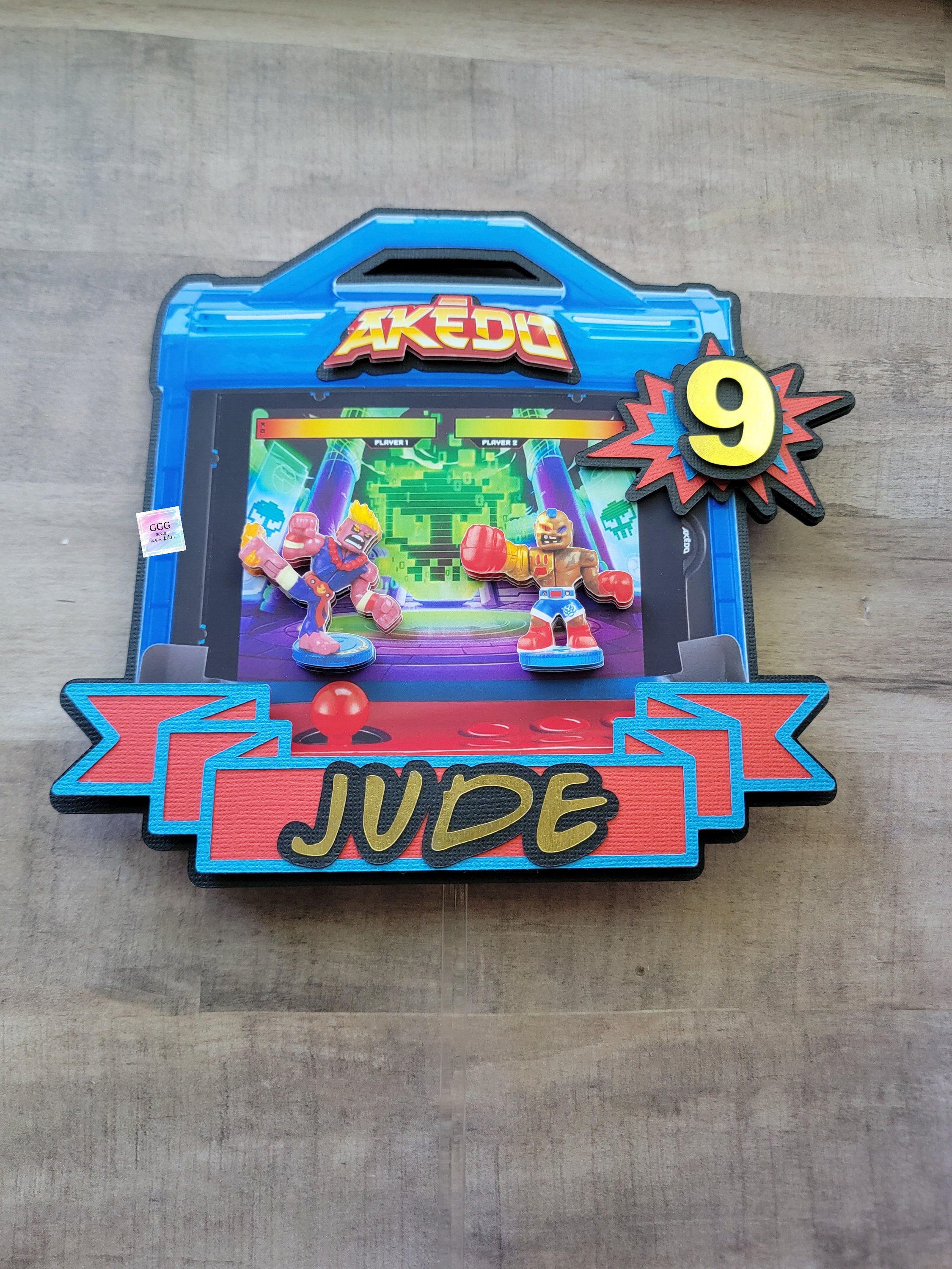 Akedo Cake Topper, Arcade Birthday Party Decor - Etsy