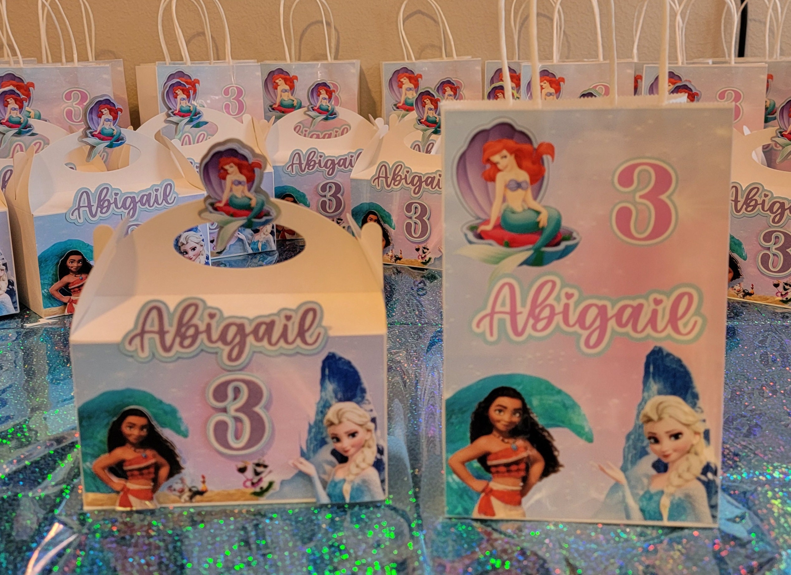 Princess Birthday Party, Princess Gable Boxes, Princess 3d Letter ...