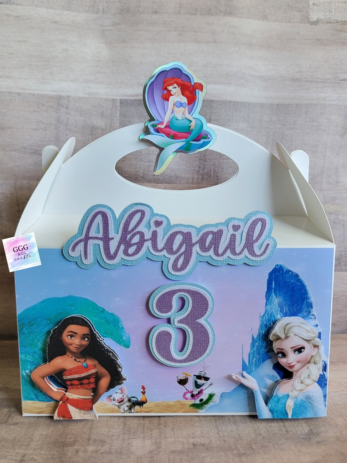 Princess Birthday Party, Princess Gable Boxes, Princess 3d Letter ...