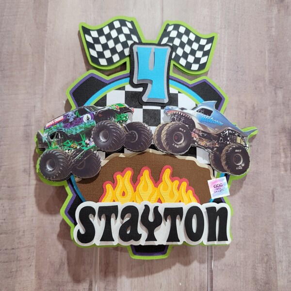 Monster Jam Cake Topper - Etsy