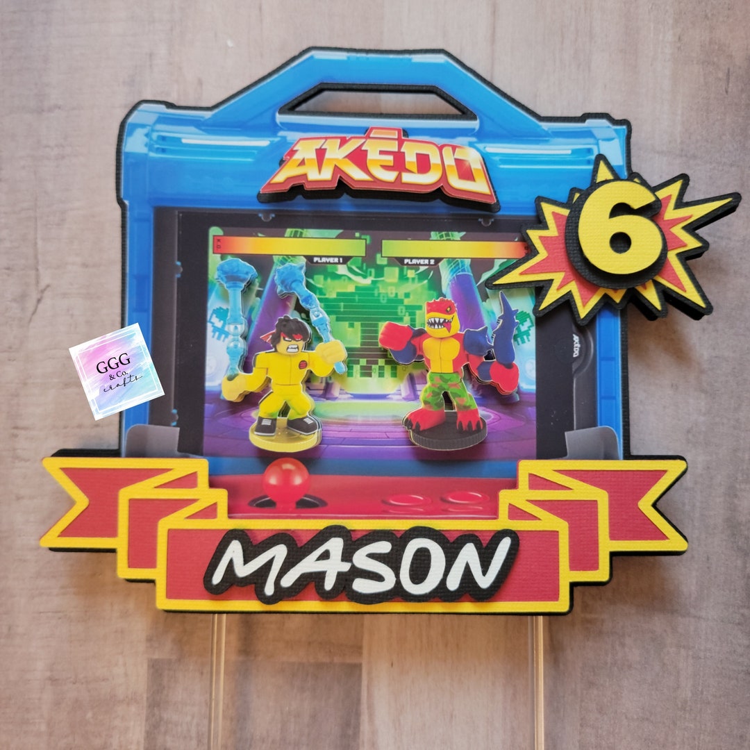 Akedo Ultimate Arcade Warriors Cake Topper With Option to Add Lights ...